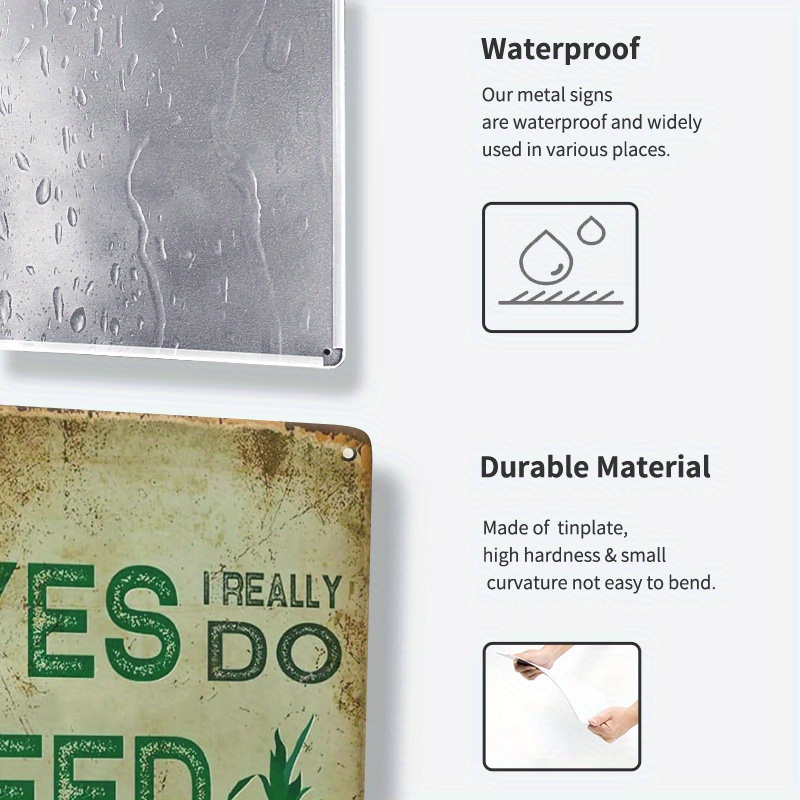 Cute Wey Vintage Metal Tin Signs Yes Really Need Plants - Temu United ...