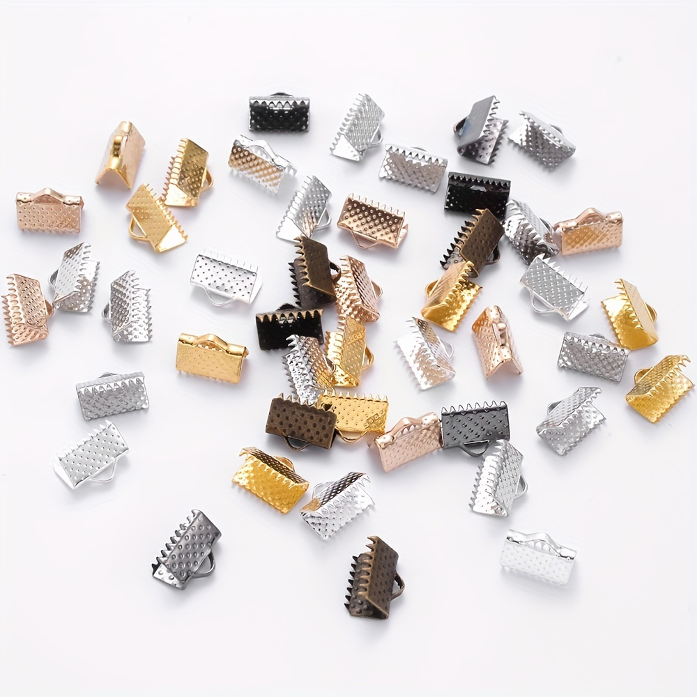 Ribbon Crimp End Iron Pinch Crimp Clamp Cord End Fastener - Temu