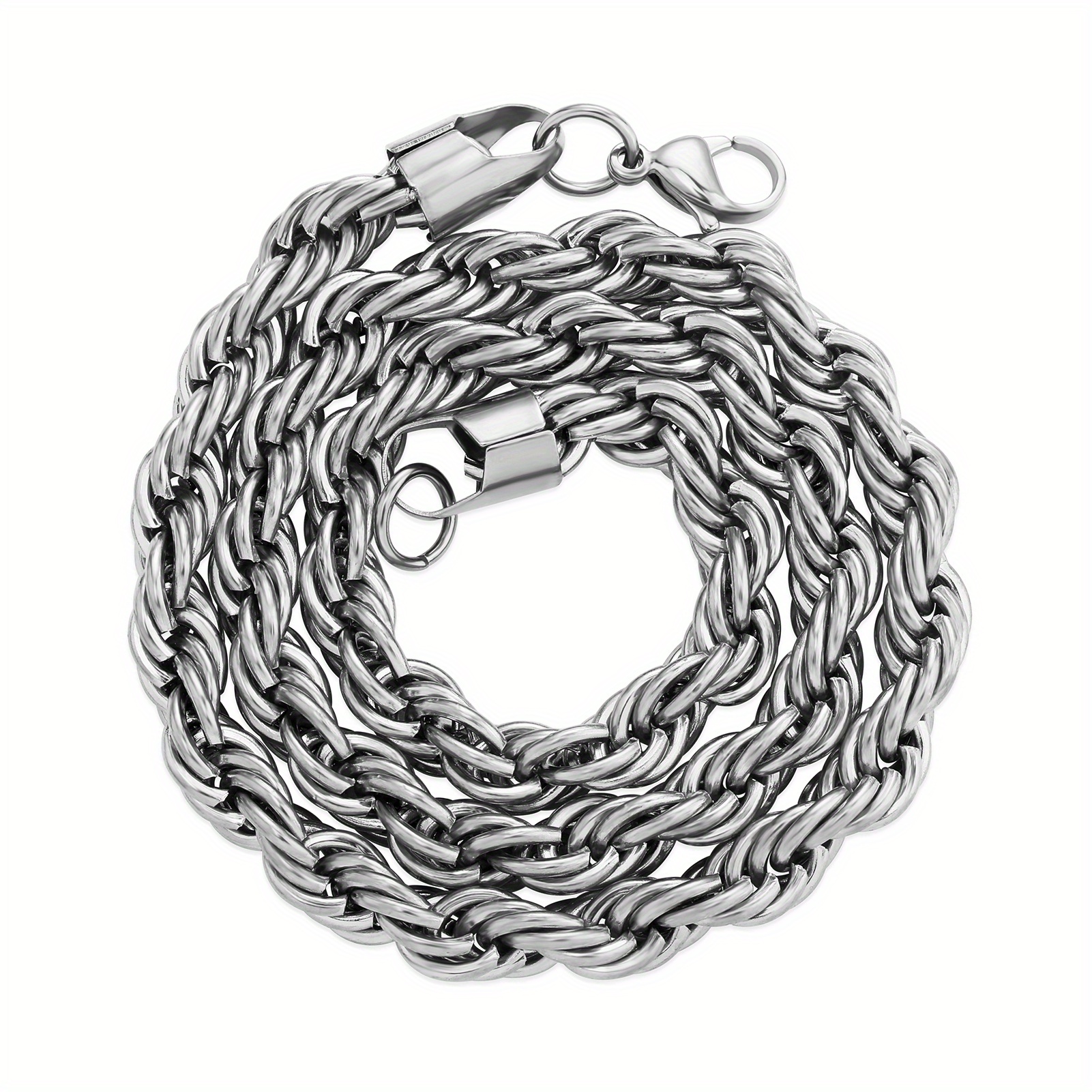 Trendy Creative Punk Stainless Steel Rope Chain Simple - Temu United ...