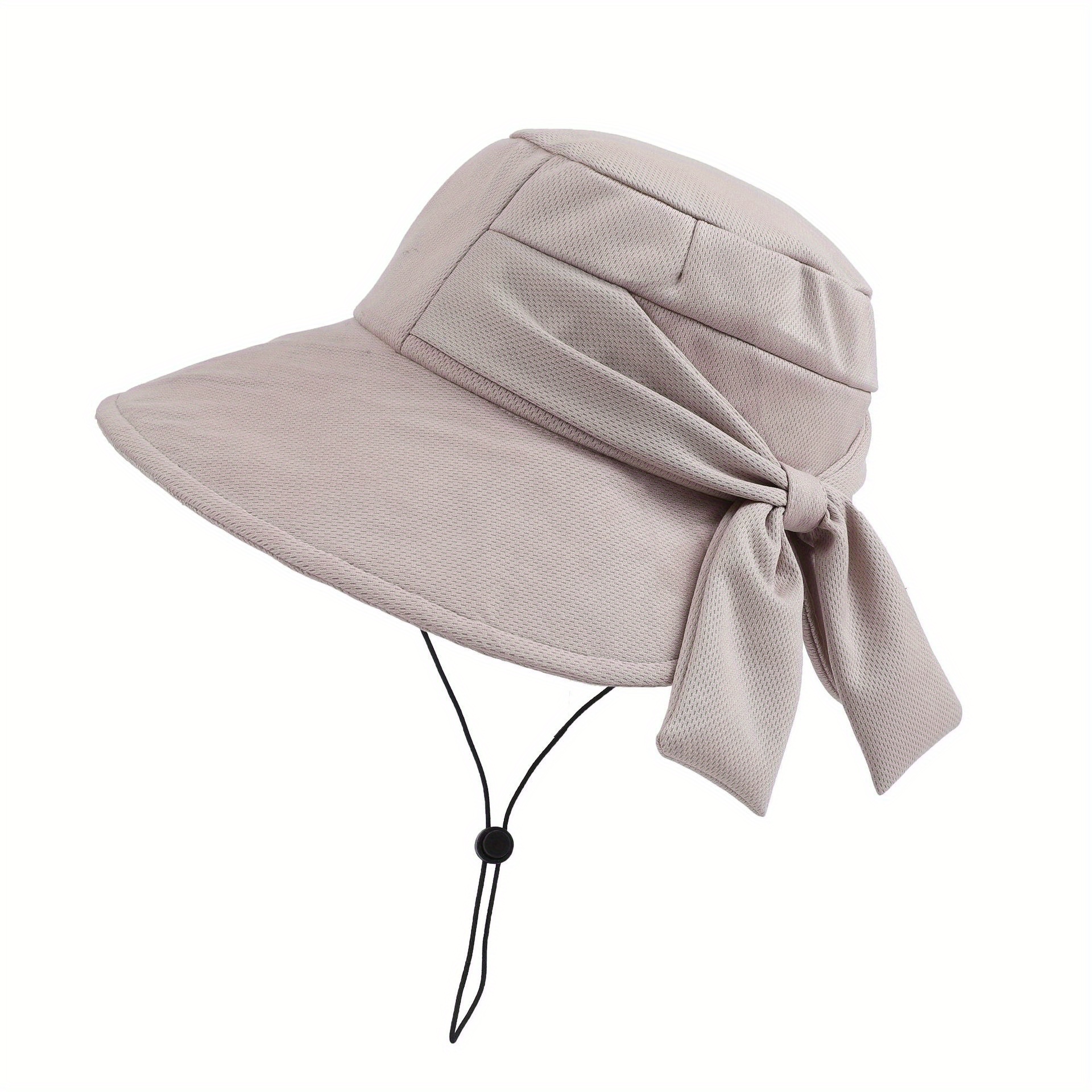Women's Hat Bow Decor Drawstring Sun Protection - Temu Netherlands