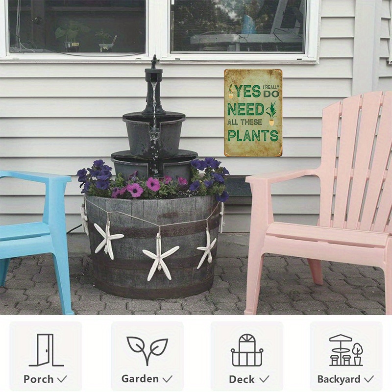 Cute Wey Vintage Metal Tin Signs Yes Really Need Plants - Temu United ...