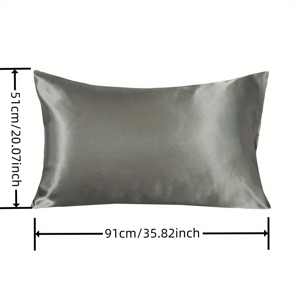 Solid Color Pillowcases Lightweight Luxury Satin Pillowcase - Temu United