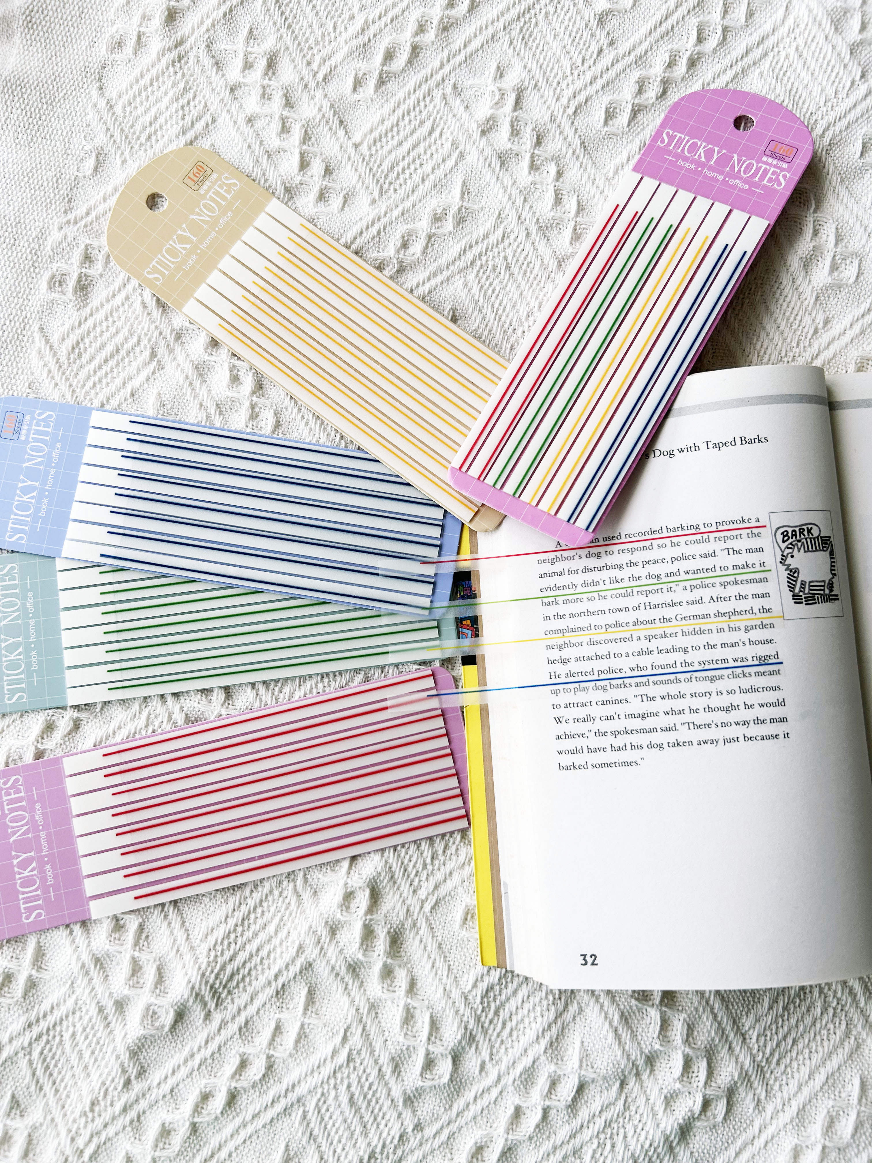 pet waterproof colorful 8stripe sticky notes ultra thin long - Temu ...