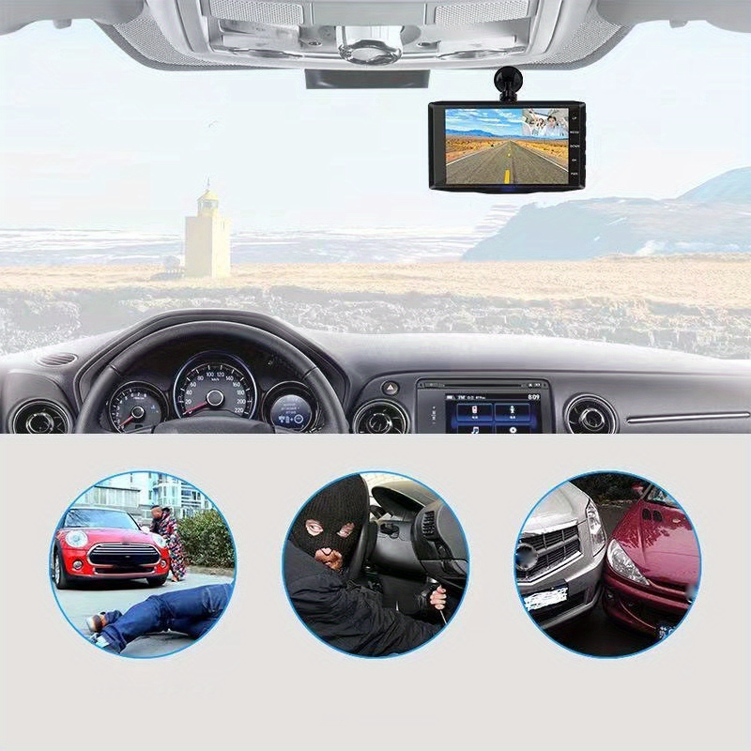 Dash Cam 3 Cameras Front Rear Cameras In car Camera - Temu Philippines