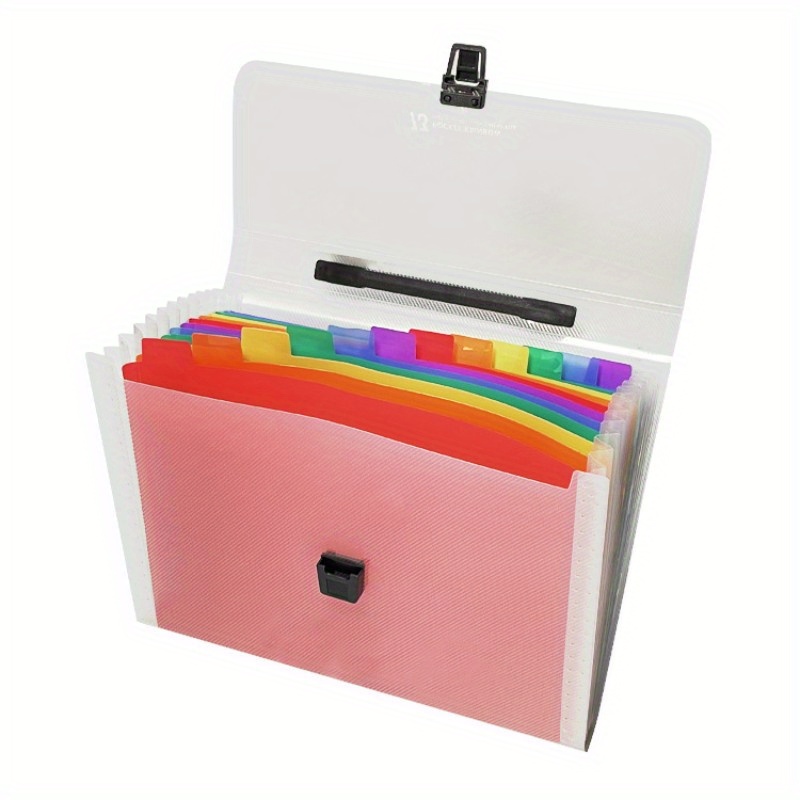 13 pocket Expanding File Folder Letter Size Portable File - Temu United ...