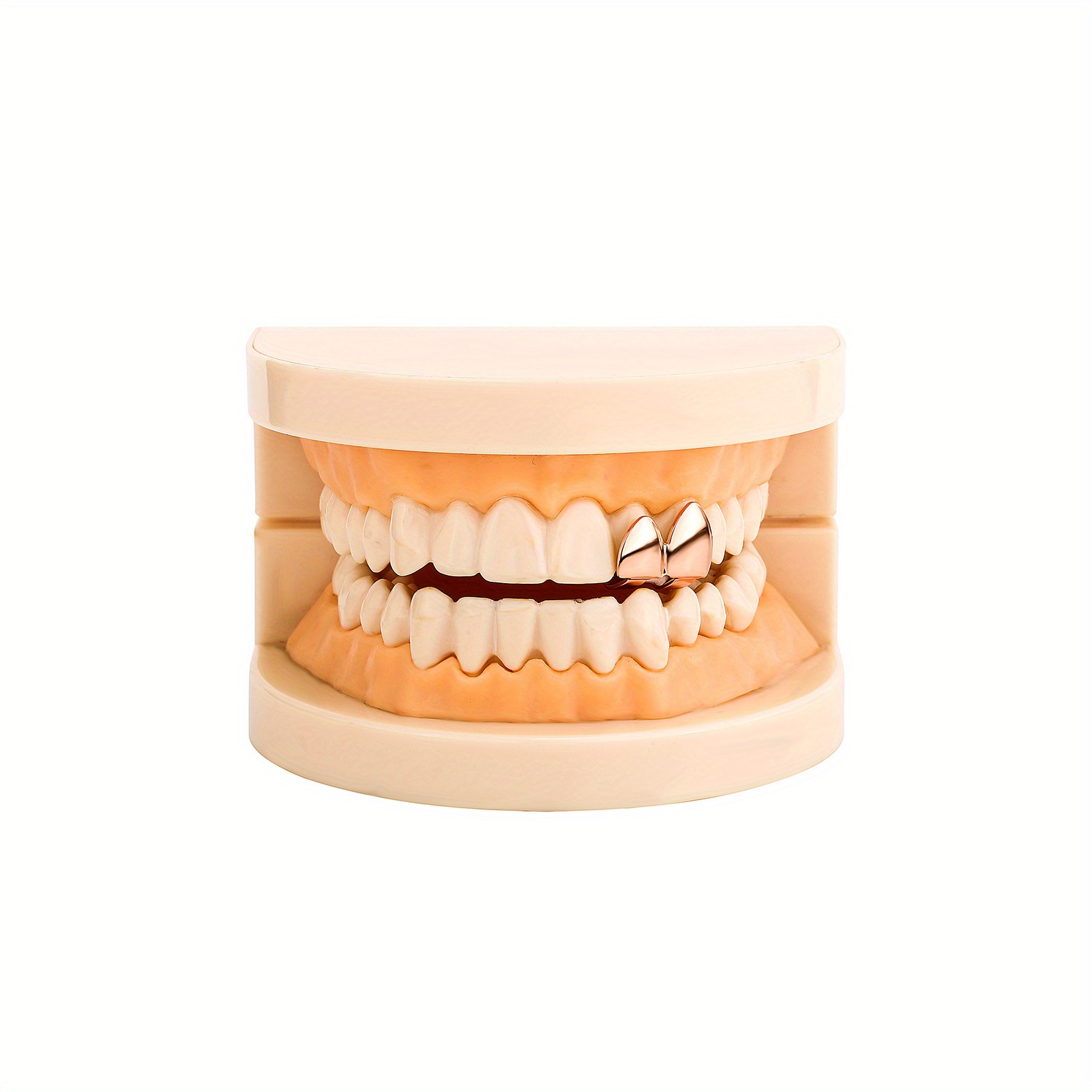 golden plated double smooth teeth grillz men women mouth - Temu Australia