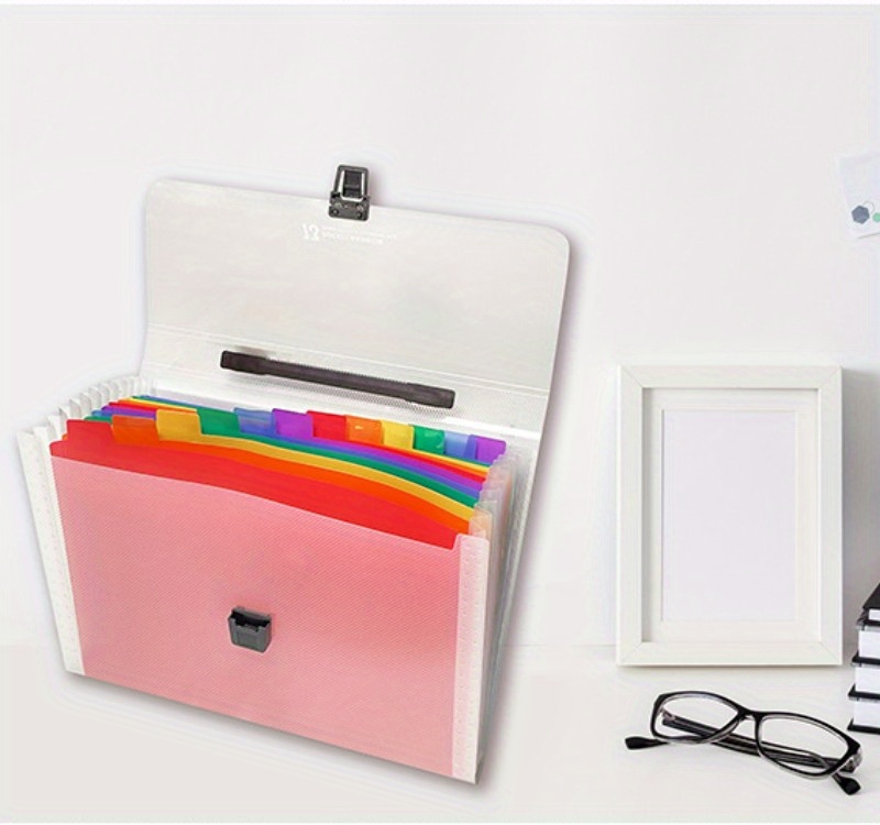 13 pocket Expanding File Folder Letter Size Portable File - Temu United ...