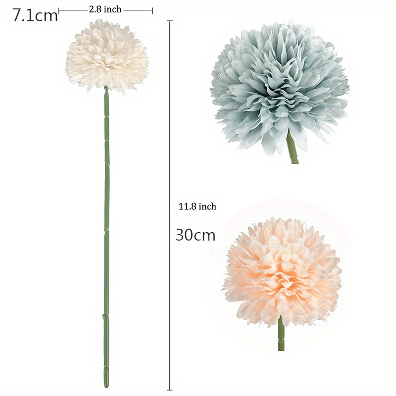 10pcs Artificial Chrysanthemum Ball Flowers Bouquet Flowers For ...