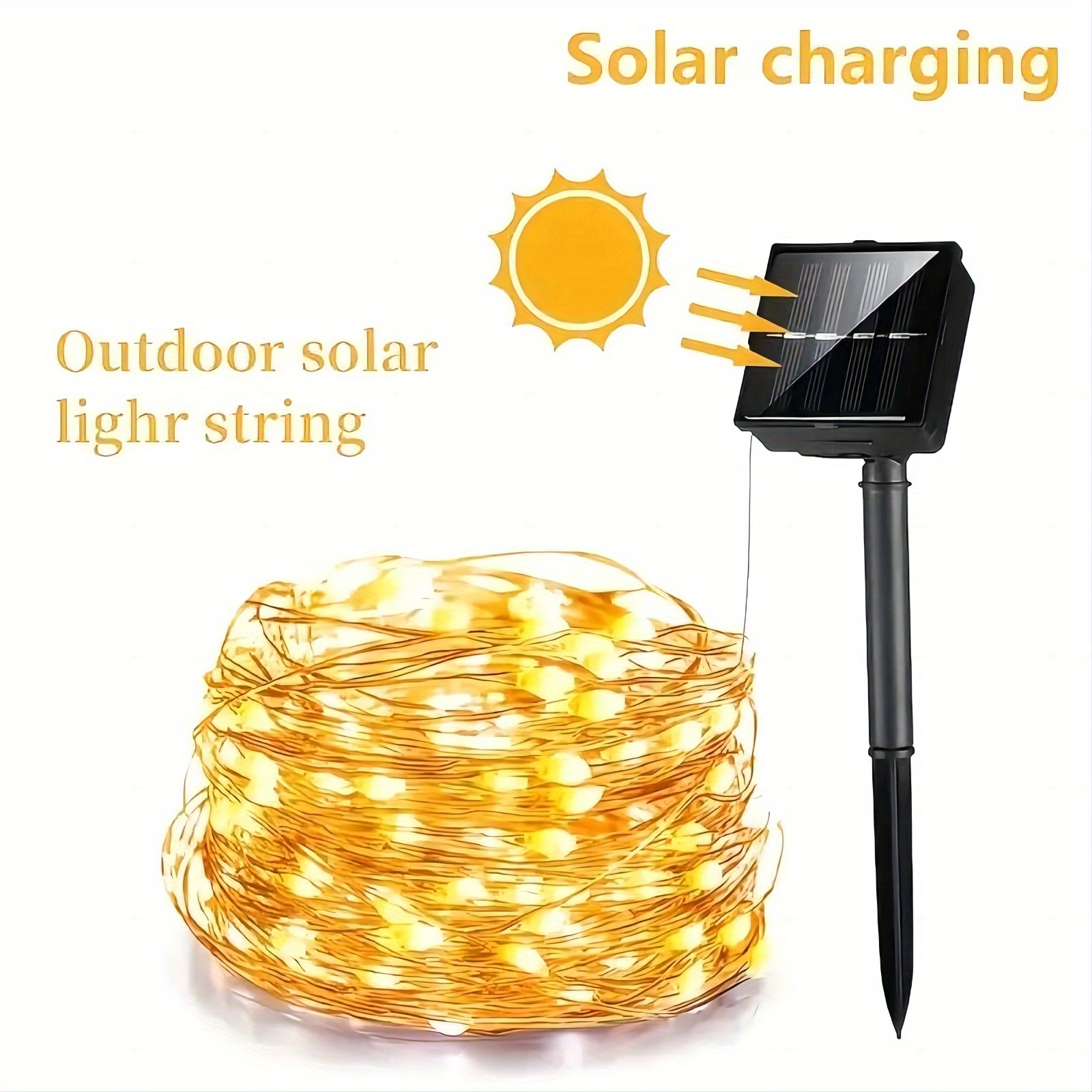 Outdoor Waterproof Led Solar Strings Light Inserted Color - Temu United ...