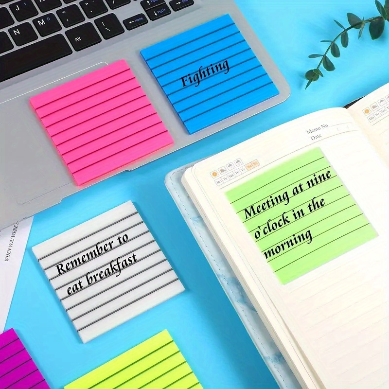 350 Transparent Sticky Notes 7 color Fluorescent Waterproof - Temu ...