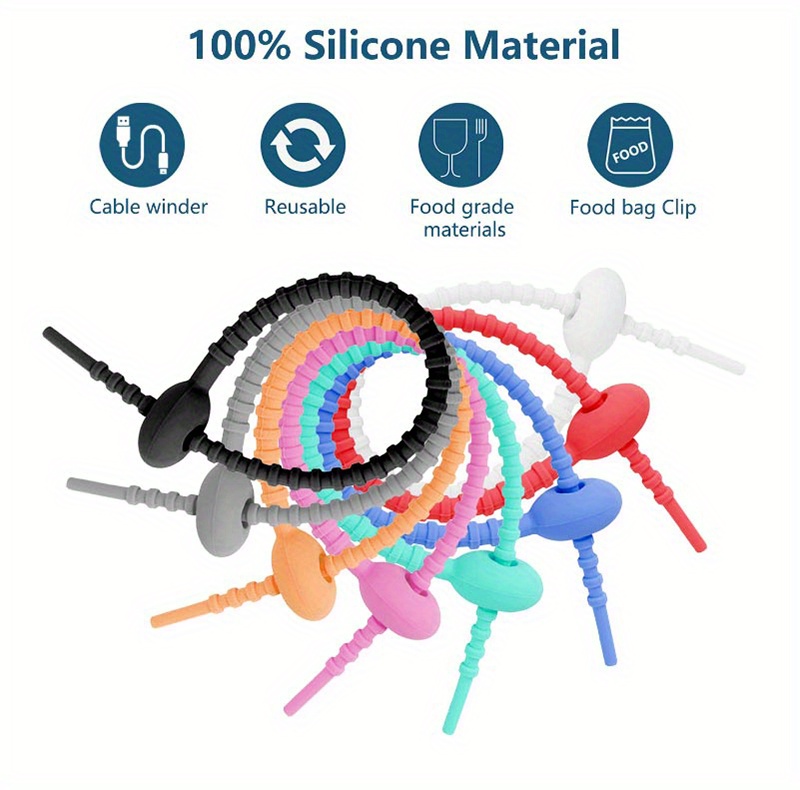 Silicone Wire Cable Zip Ties Multi functional - Temu United