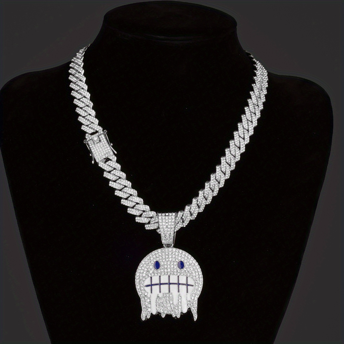 Hip Hop Ice Fun Pendant Cuban Necklace Fashion - Temu Canada