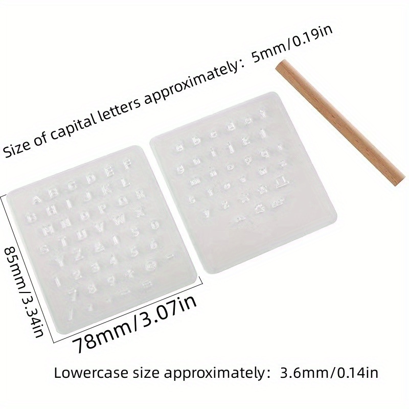 1 set size approximately 78mm 85mm transparent letter stamping set ...