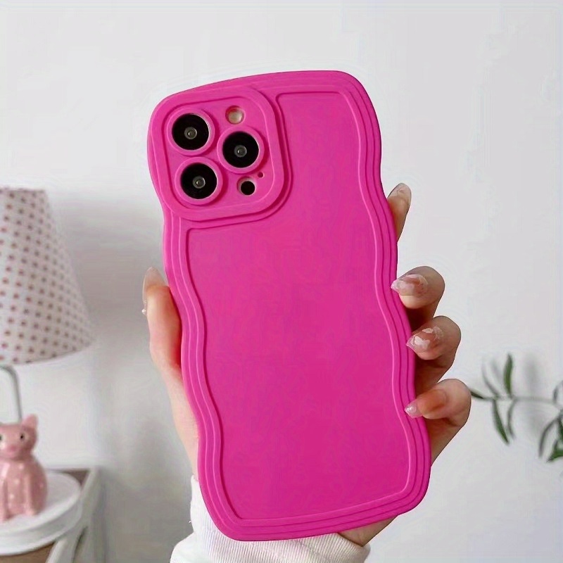 Cute Curly Wave Frame Shape Shockproof Soft - Temu New Zealand