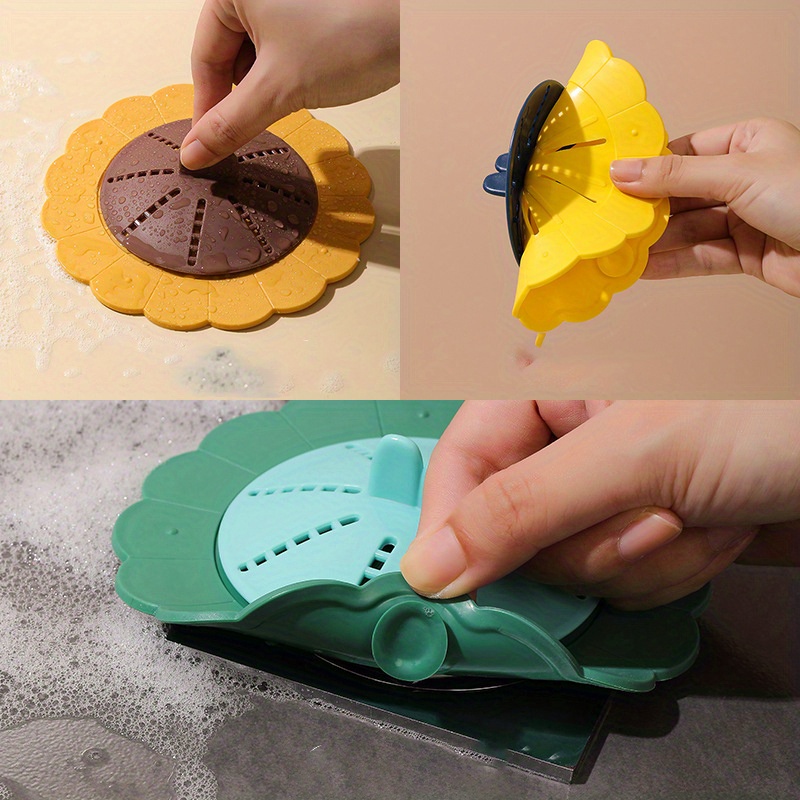 Insect proof Deodorant Floor Drain Cover Sunflower Shaped - Temu Australia