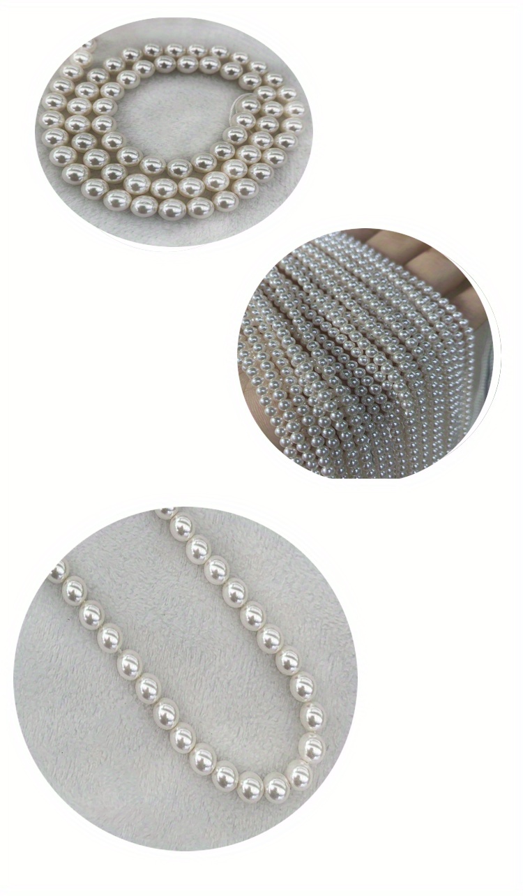 1 strand high quality white pearl beaded - Temu Australia