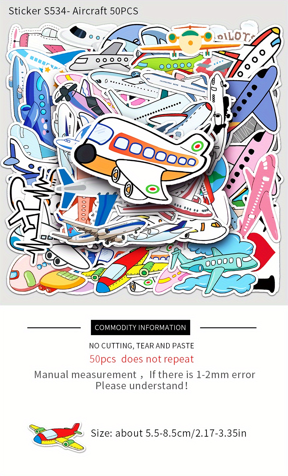 50 бр. Стикери за анимационни самолети превозни - Temu Bulgaria