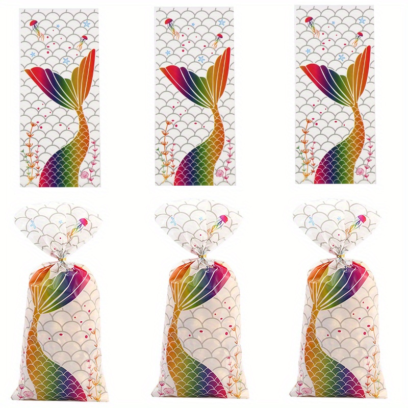 Mermaid Tail Opp Flat Pockets Bread Snack Plastic Bags - Temu Australia