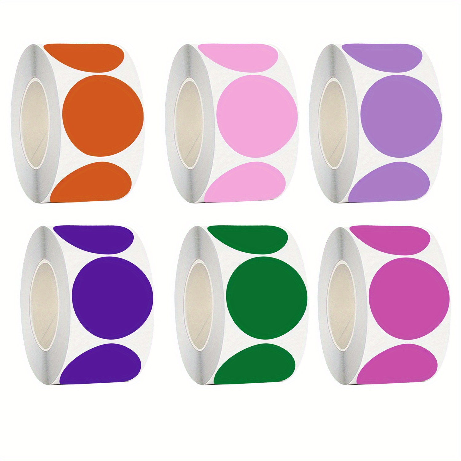 Round Color Sticker Polka Dot Self Roll Label Diy - Temu Ireland