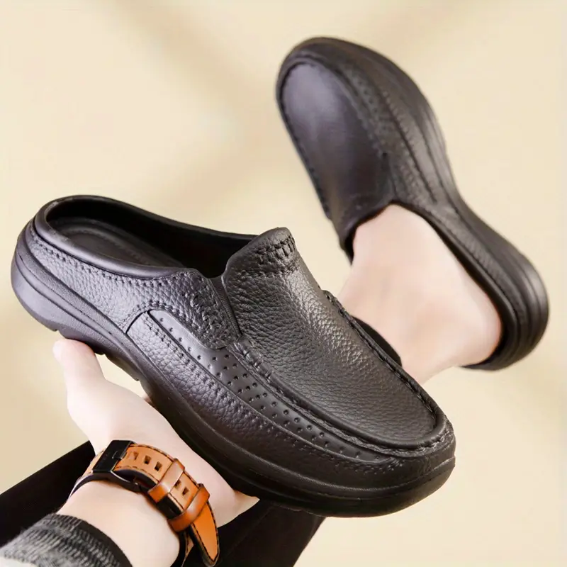 Mens Moc Toe Slip On Mules Casual Walking Shoes Outdoor Temu Australia