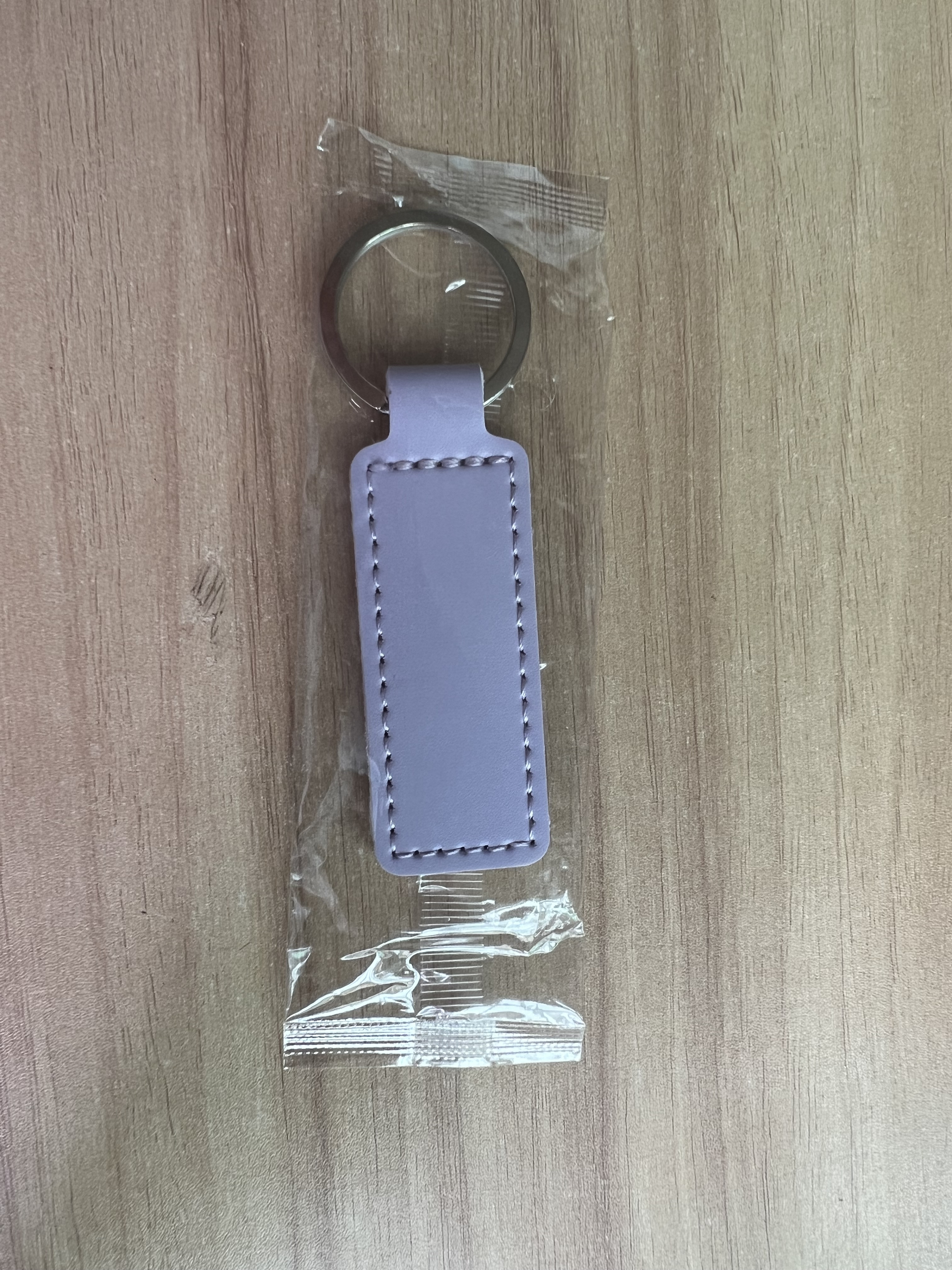 1pc 10 colors bright pu leather keychain for men double sided car ...