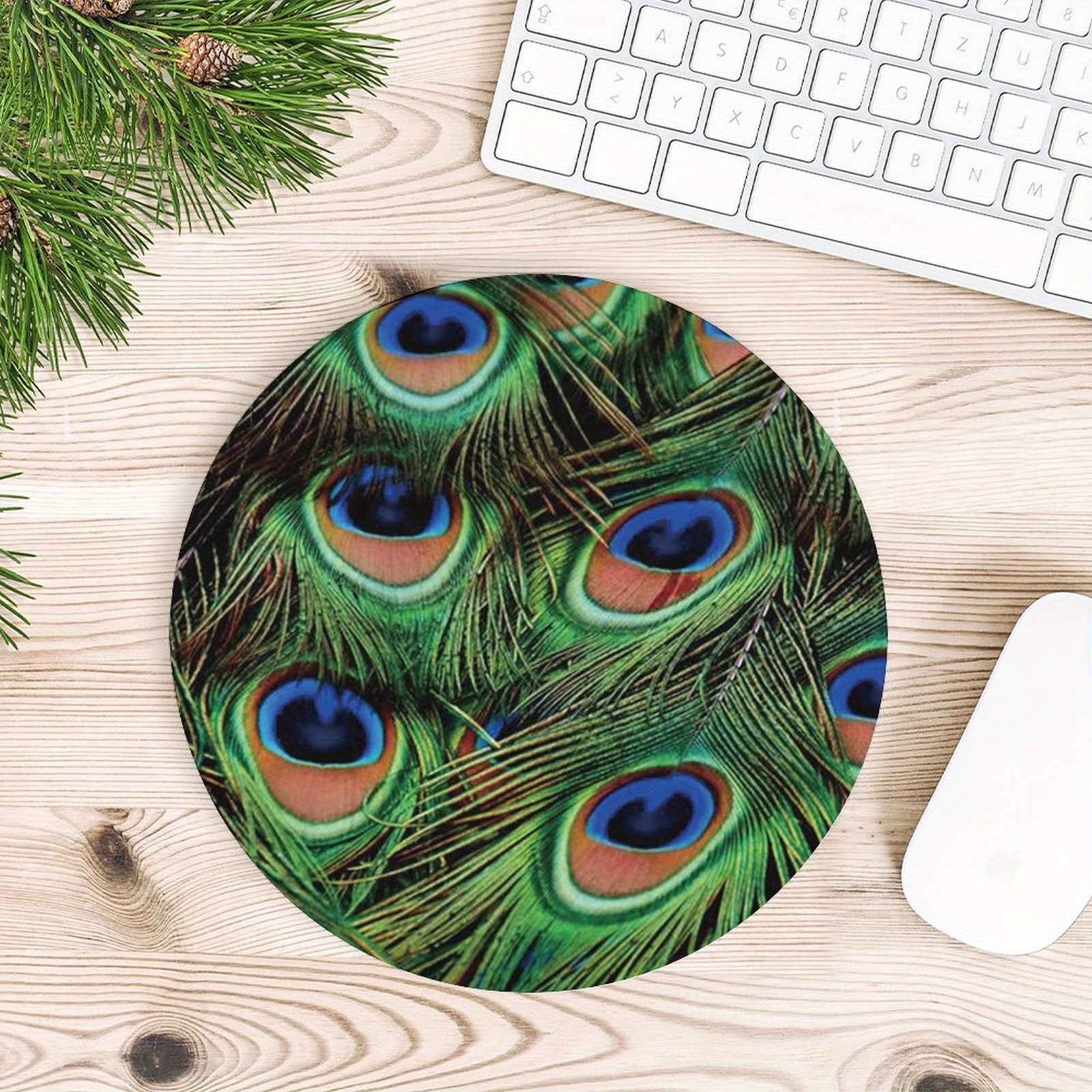 Colorful Peacock Feathers Gaming Mouse Pad Personalized - Temu Canada