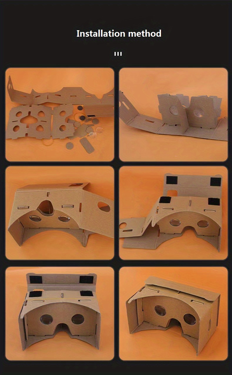 Diy Cardboard Cell Phone Glasses Paper Vr Virtual Reality - Temu United ...