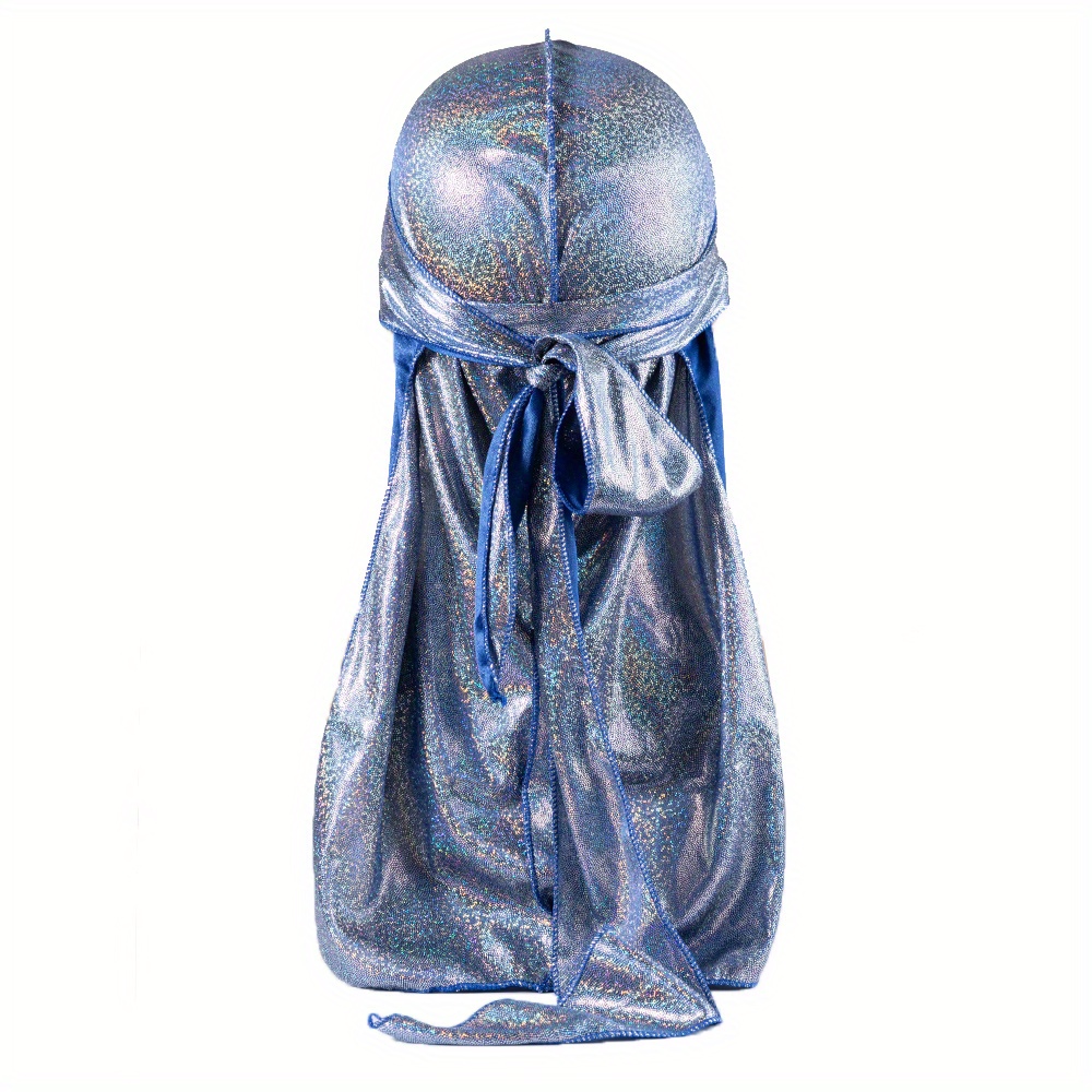 Mens Metallic Silky Durag Spinning Waves Extra Long Tie As Unique And ...