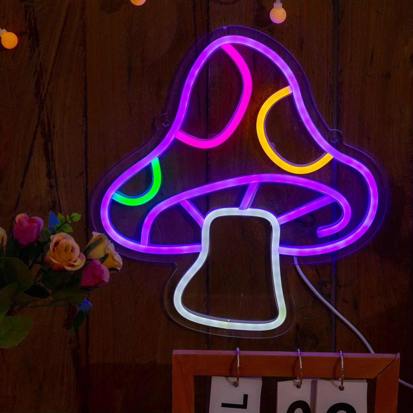 Ps Sign Neon Light Modernist Mushroom Design Led Neon Sign - Temu