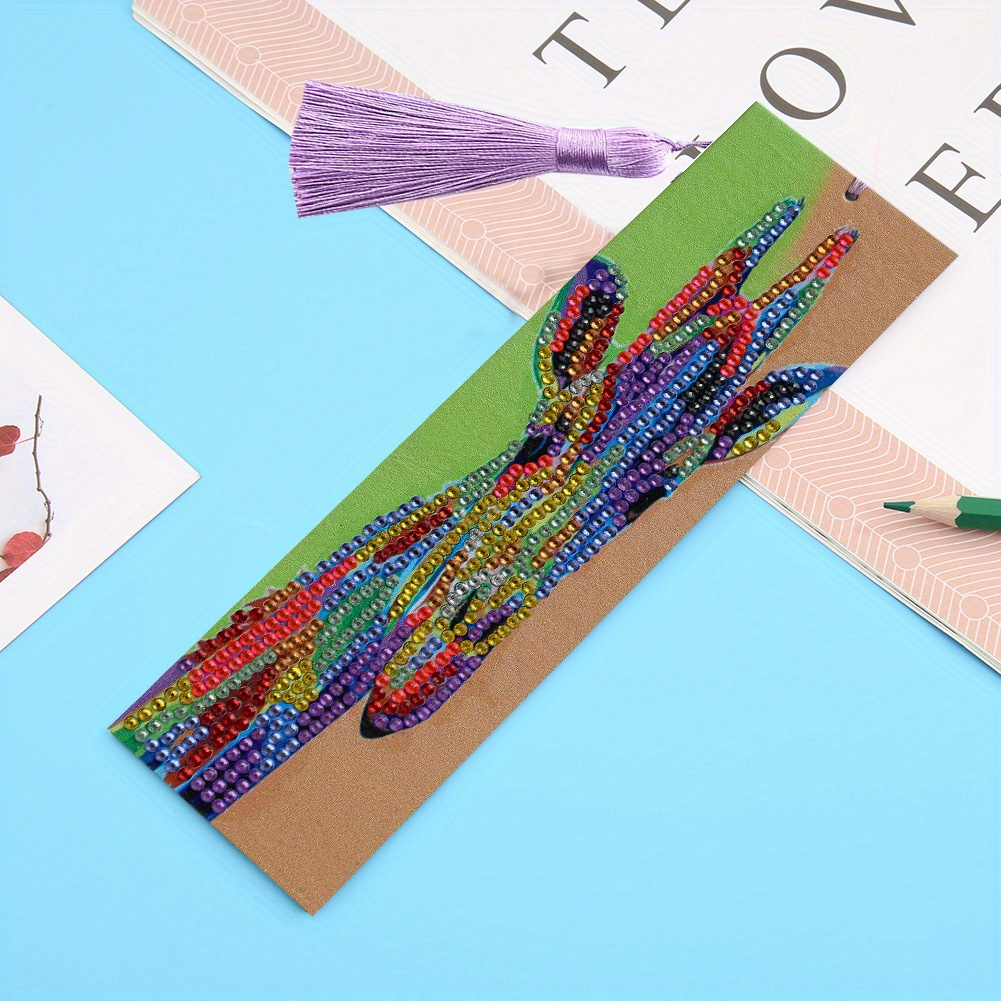 Diy Bookmarks Diamond Art Pu Leather - Temu United