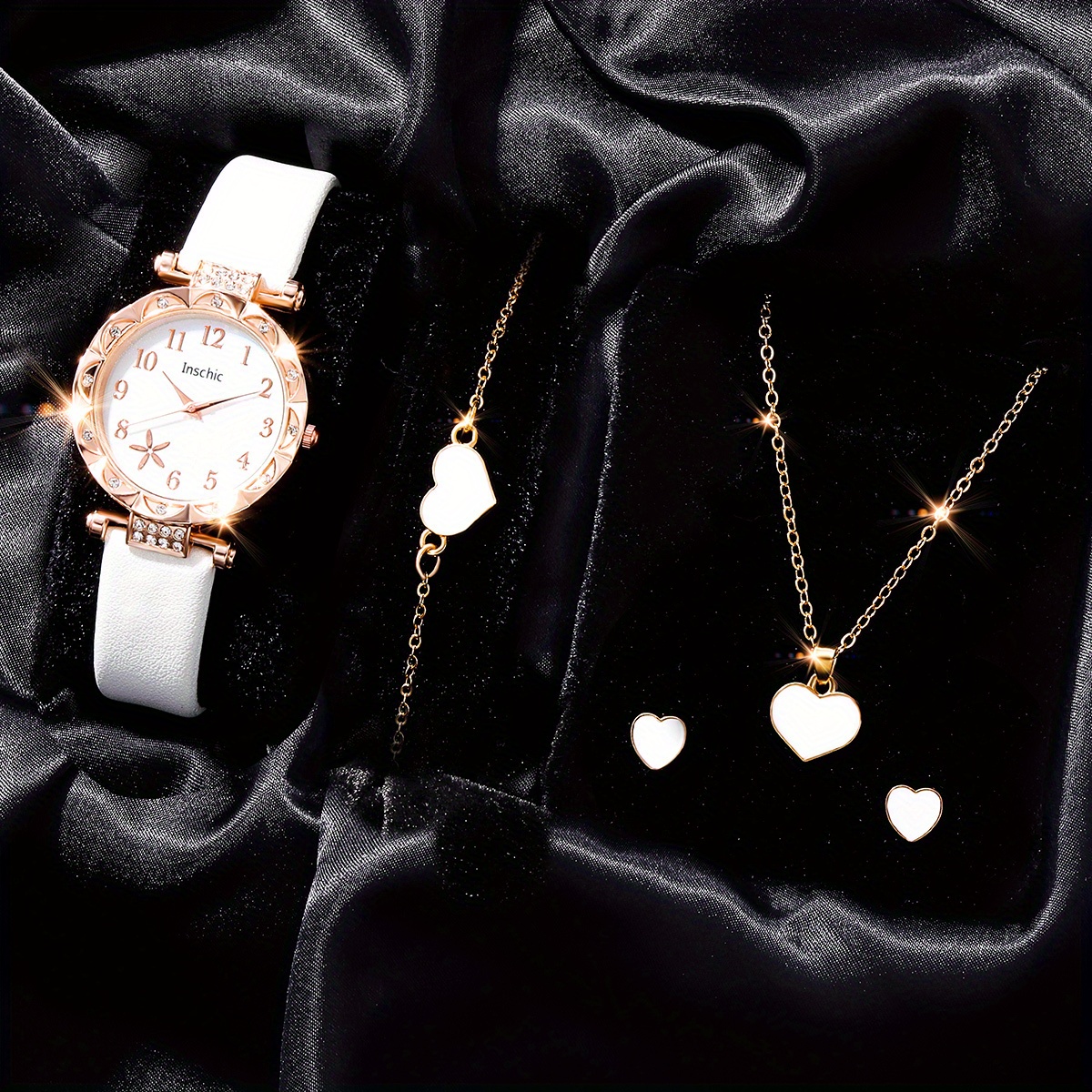 Simple Trendy Rhinestone Studded Quartz Watch - Temu Australia