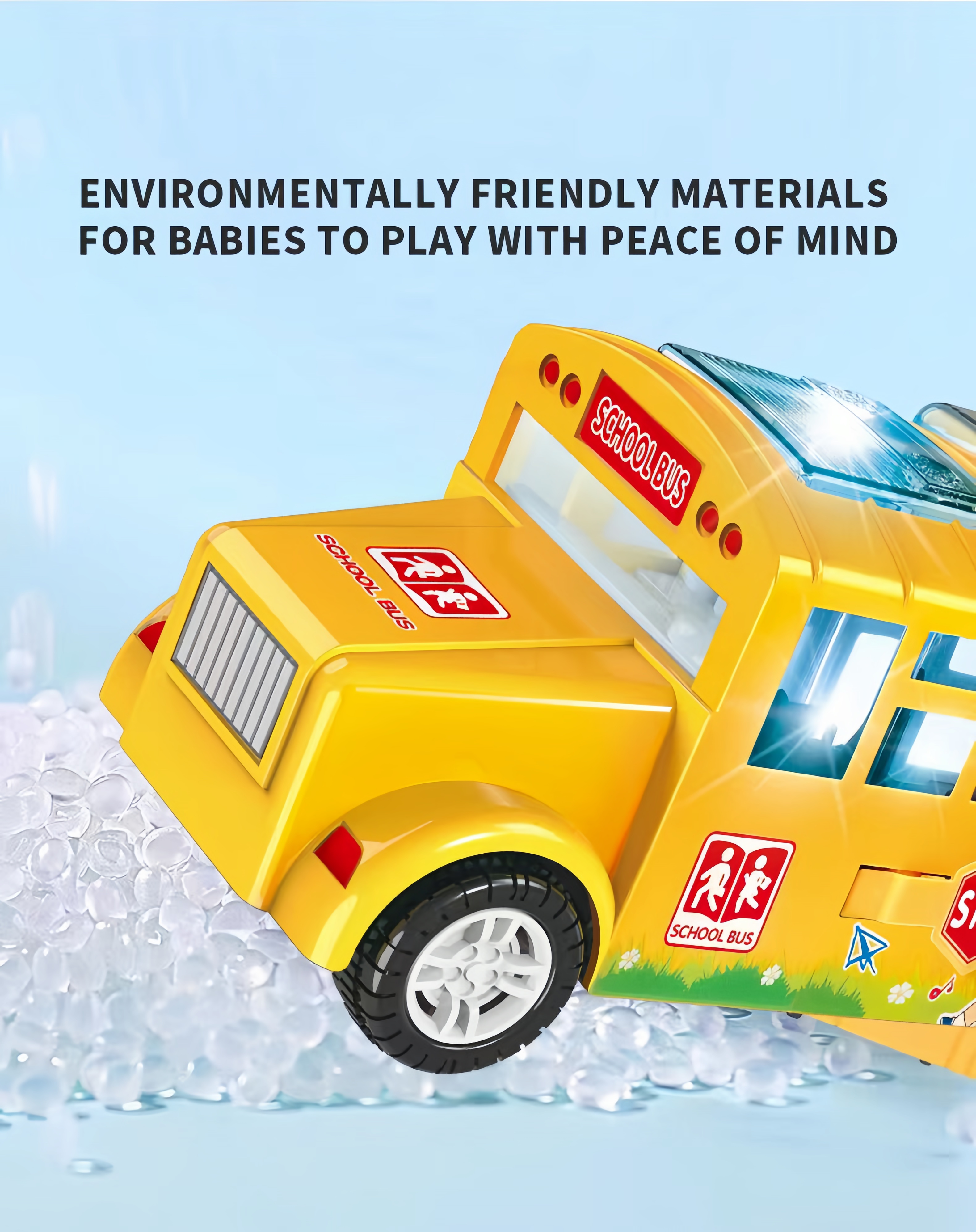 Electric School Bus Kids Toy With Bright Flashing 4d - Temu