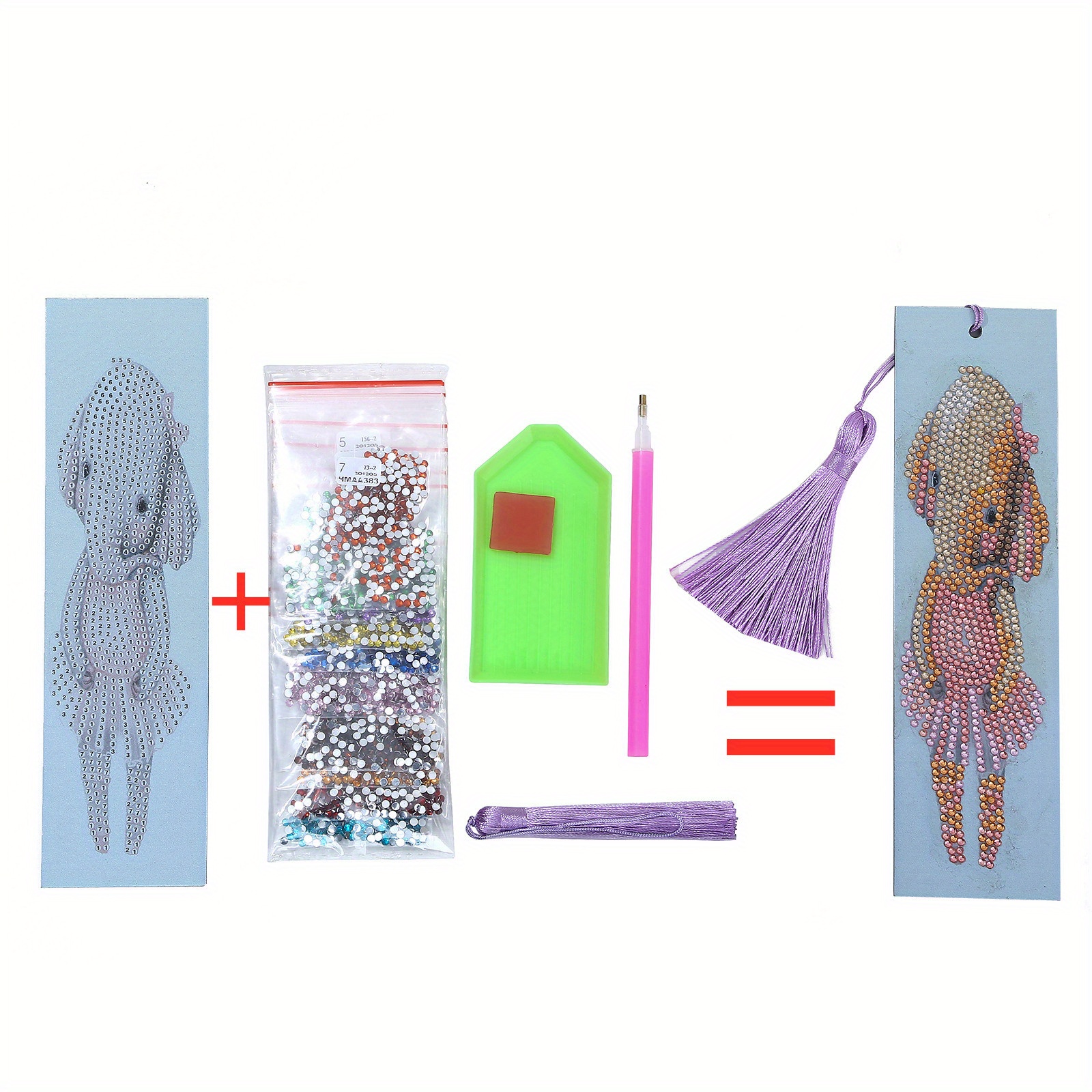 Diy Bookmark Diamond Art Pu Leather Crystal - Temu Australia