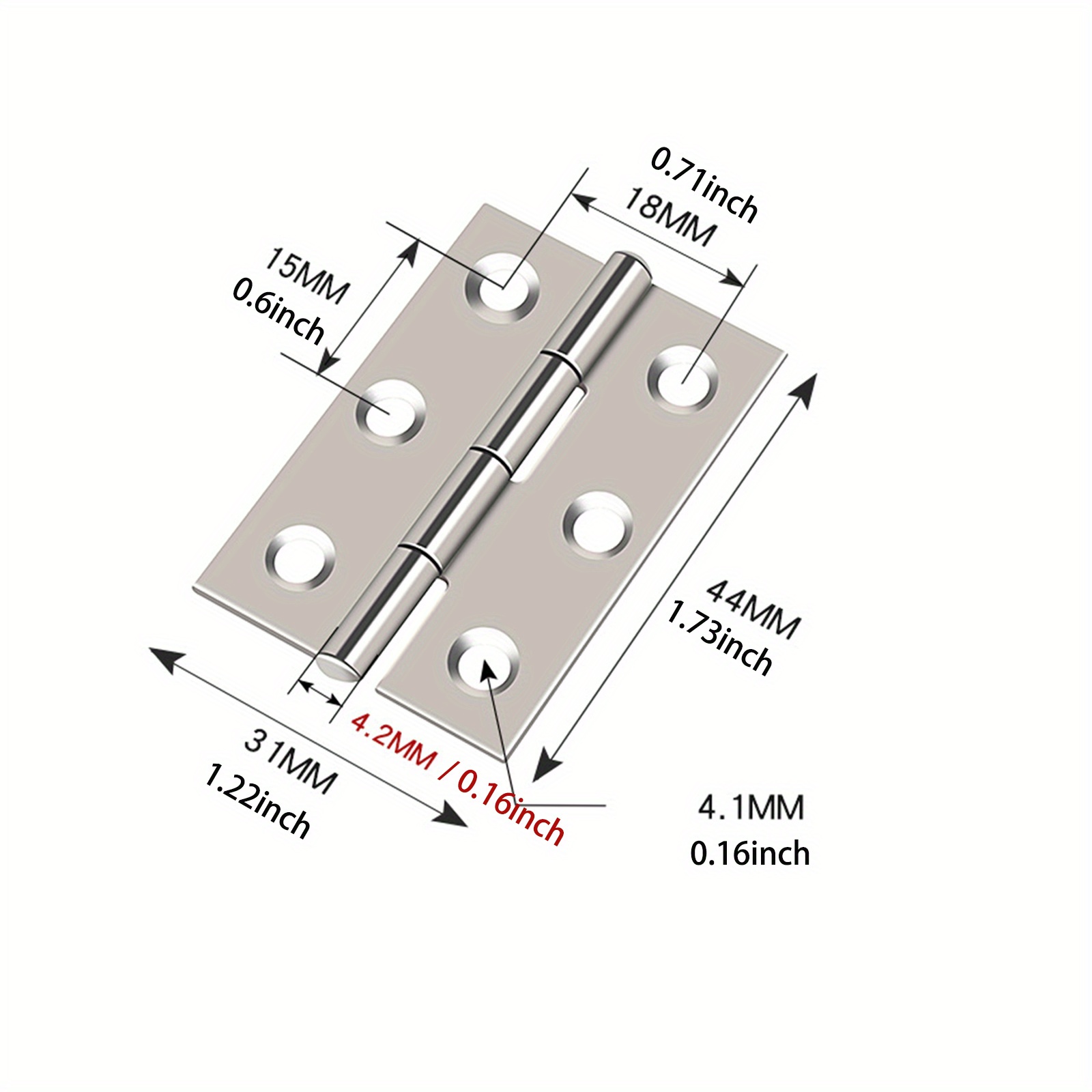 2x Multi specification Stainless Steel Hinges Furniture - Temu