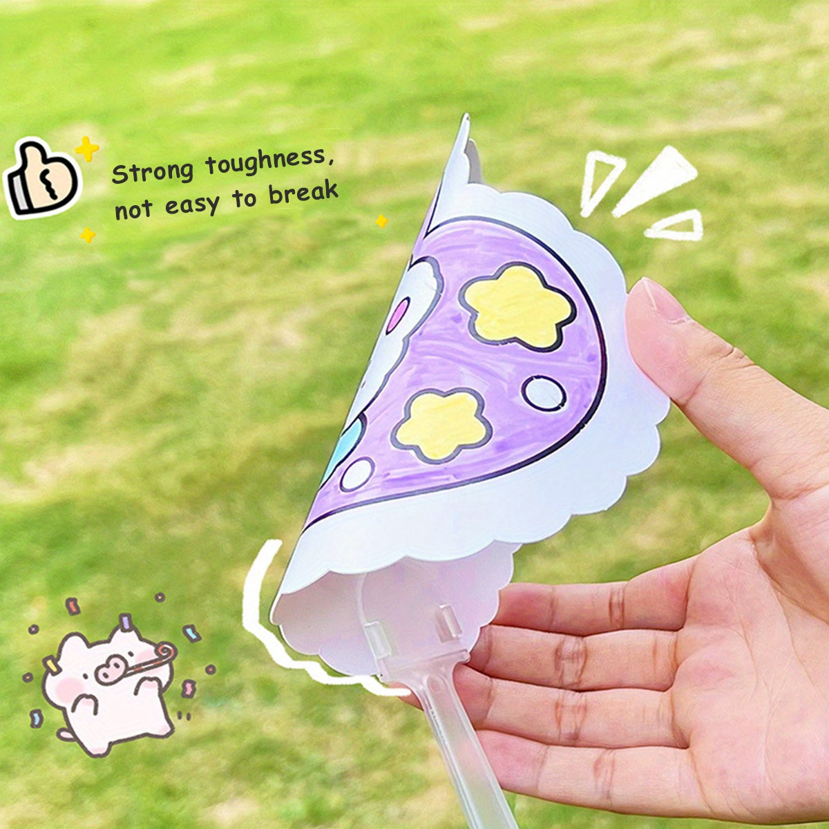 Diy Cartoon Painting Fan Cute Handmade Graffiti Creative - Temu Ireland