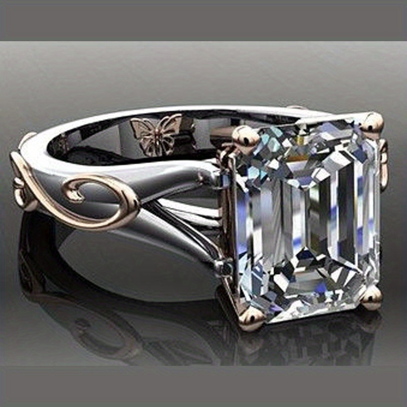 Heat Selling Two color Hollow Pattern Inlaid Square Zircon - Temu ...
