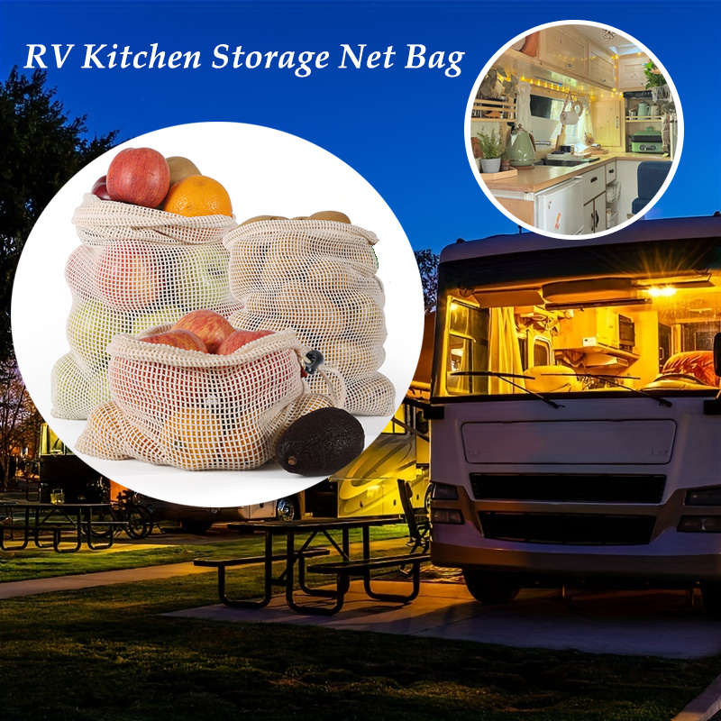 Rv Kitchen Storage Net Bag Fruit Storage Bag Hanging Storage - Temu ...