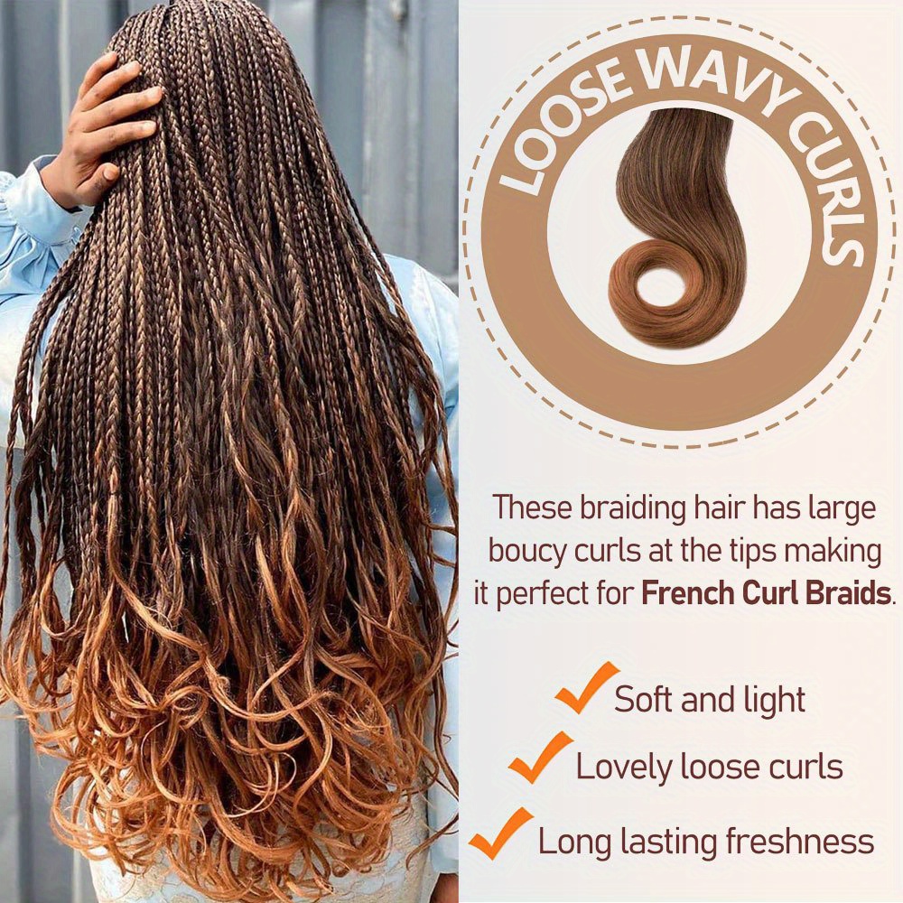 French Curly Braiding Hair Pre Stretched Braiding Hair - Temu
