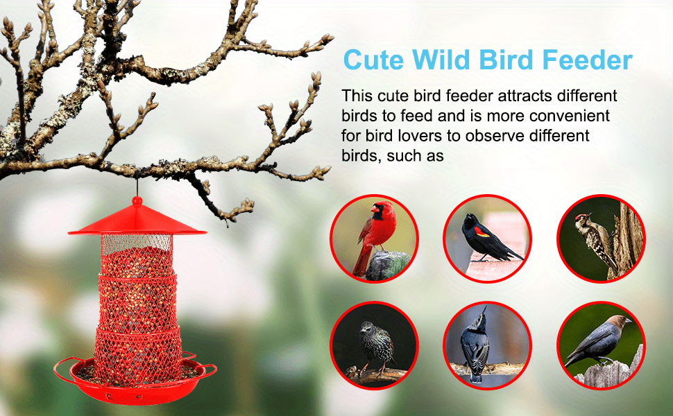 Bird Feeder 3 Tier Retractable Metal Bird Feeders Squirrel - Temu Australia