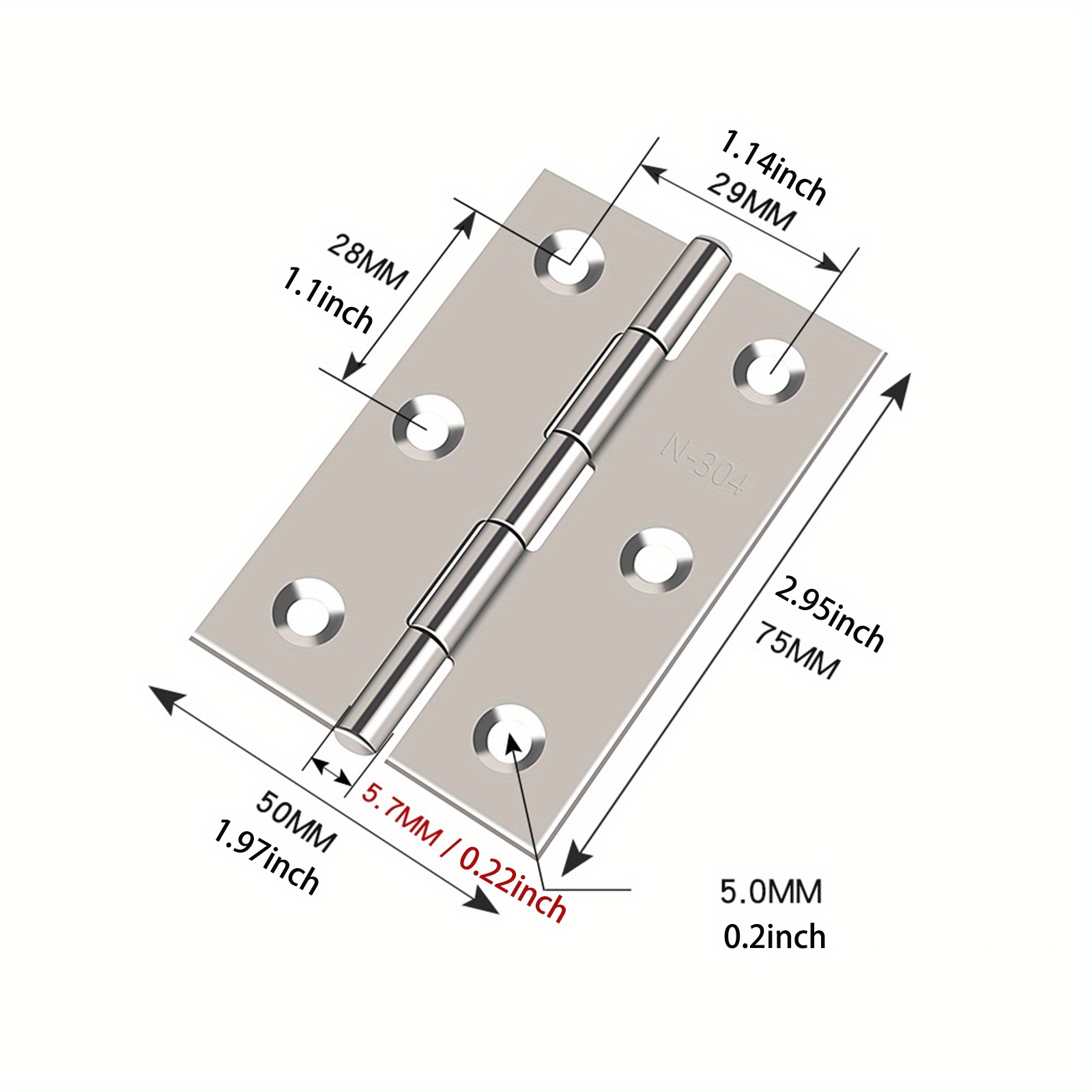 2x Multi specification Stainless Steel Hinges Furniture - Temu