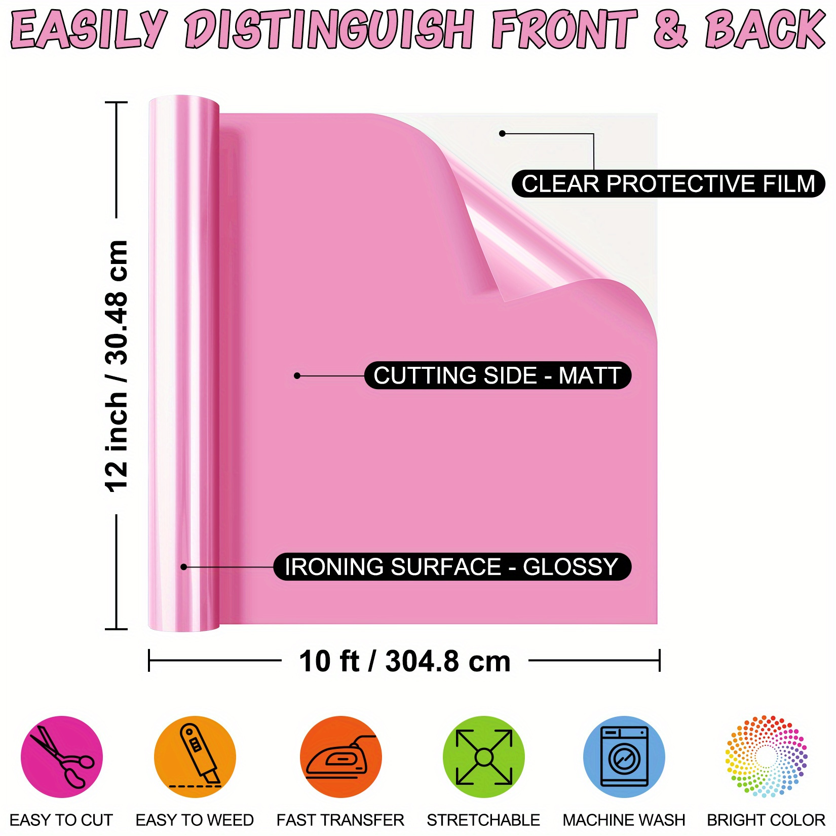 Heat Transfer Vinyl Rolls Permanent Vinyl Self - Temu Australia