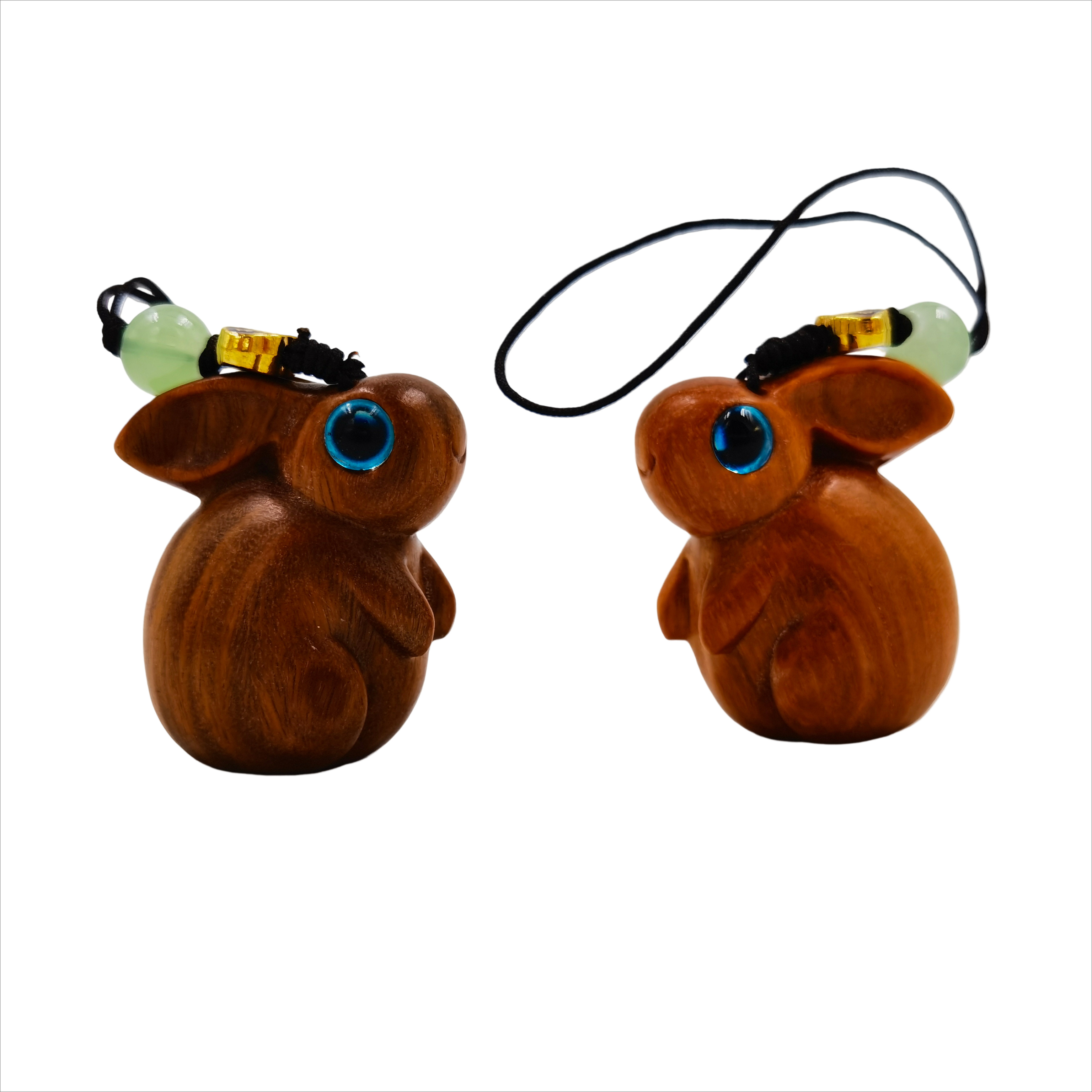 Green Sandalwood Rabbit Mobile Phone Pendant Handmade - Temu Norway