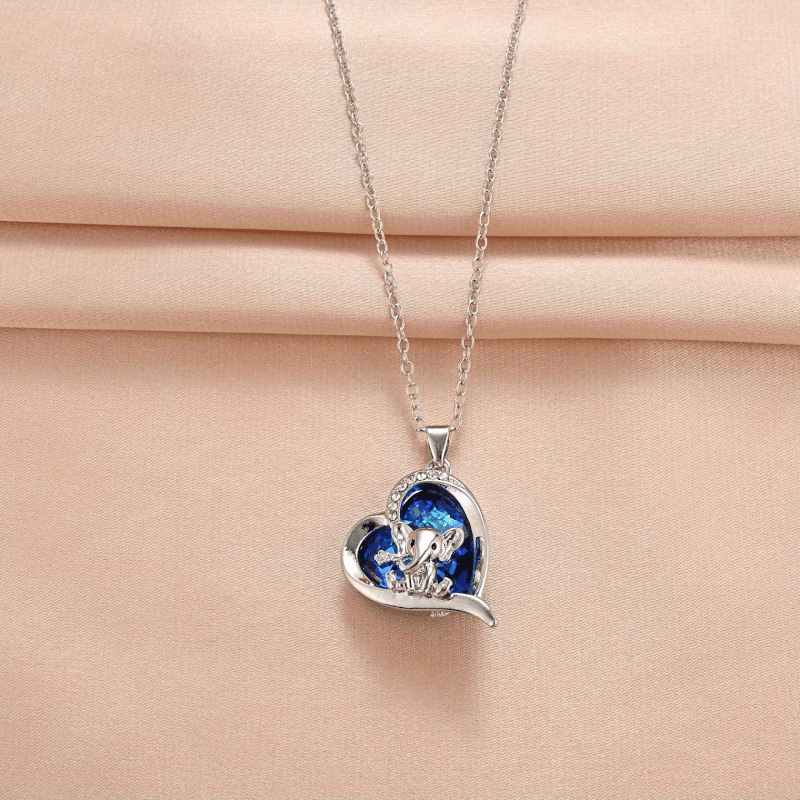 Trendy Creative Exquisite Elegant Elephant Heart Pendant - Temu United ...