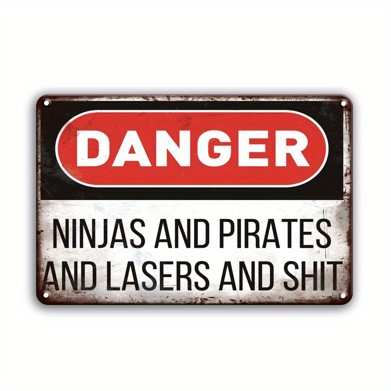 Metal Decor Ninjas Pirates Laser Funny Joke - Temu