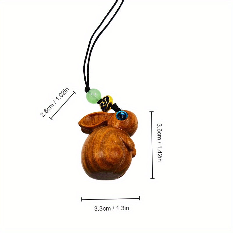 Green Sandalwood Rabbit Mobile Phone Pendant Handmade - Temu Norway