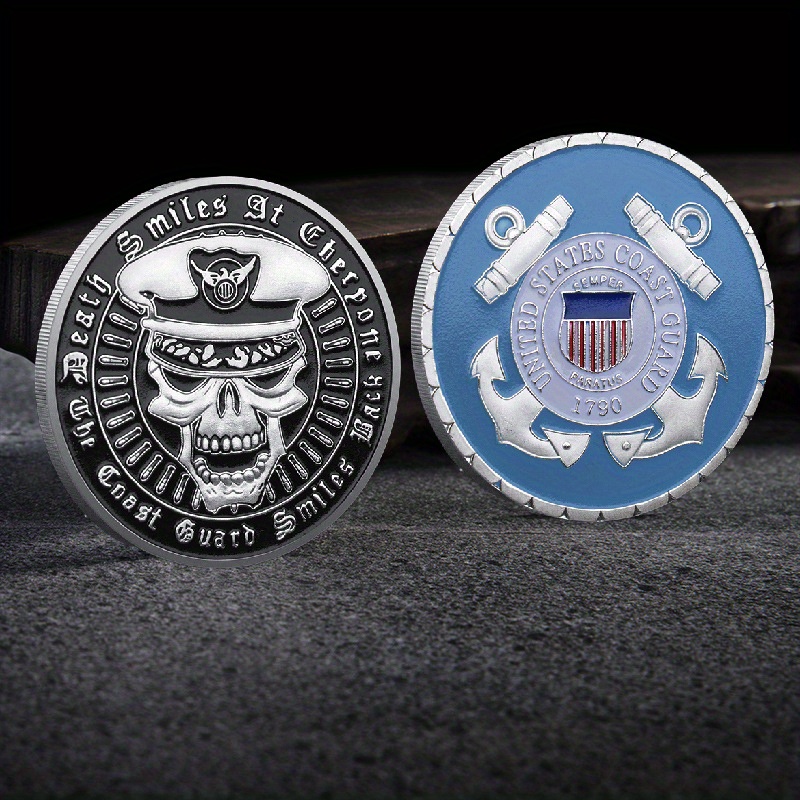 Air Force Marine Corps Colorful Skeleton Series Challenge Coins For ...
