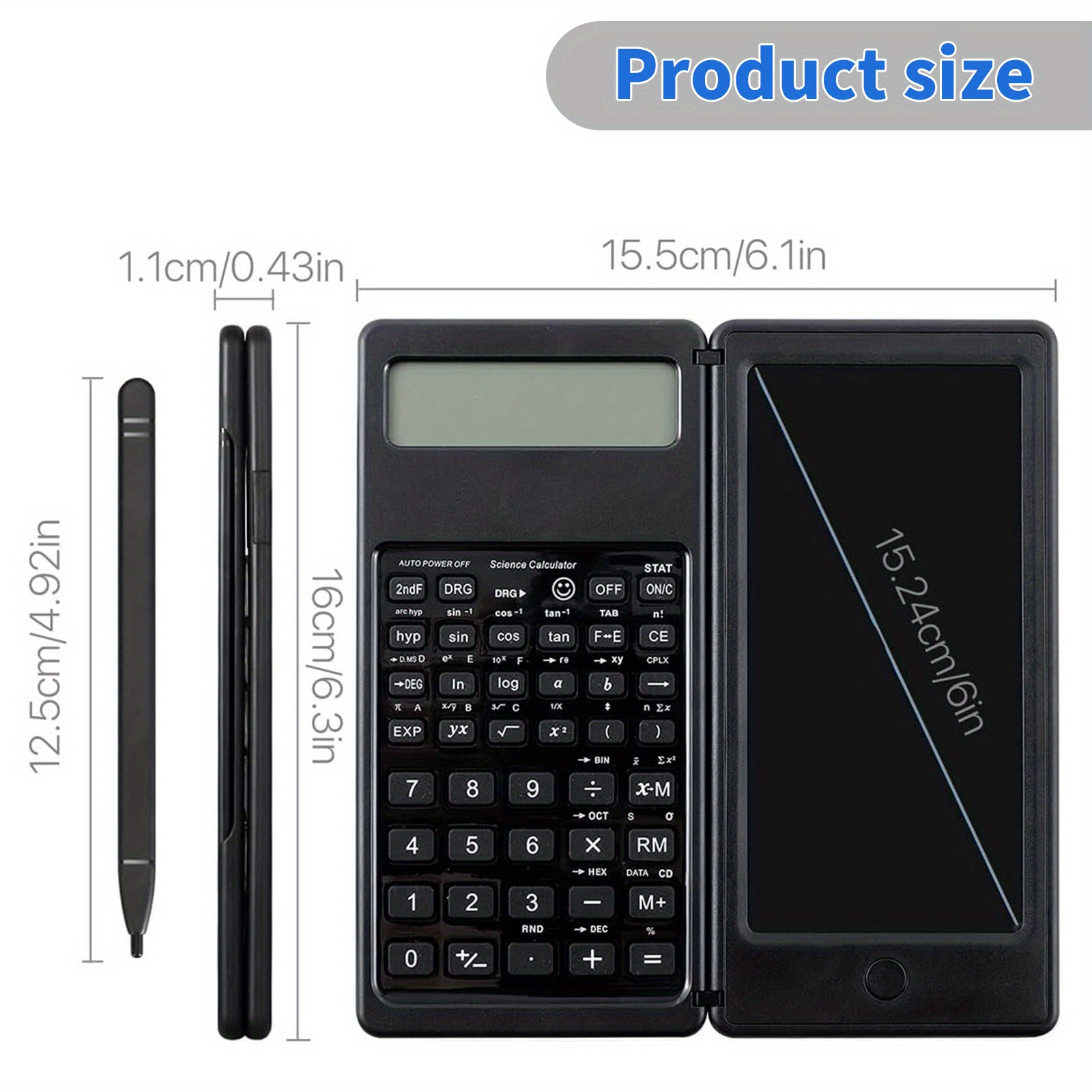 Scientific Calculators10 digit Lcd Display Foldable - Temu