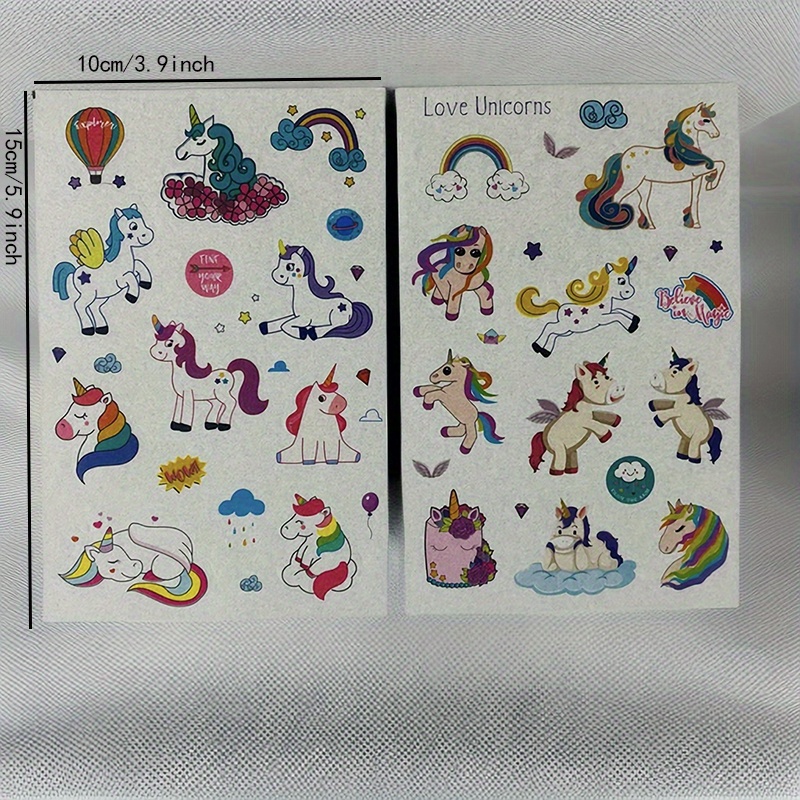 Unicorn Creative Sticker Cute Cartoon Hand Book Ledger - Temu United ...