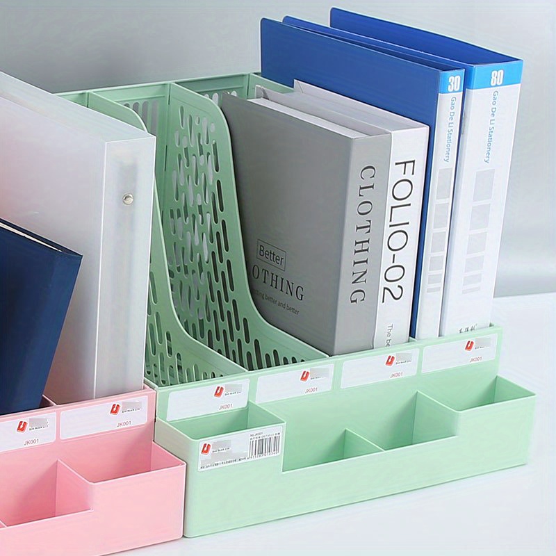 Desk Storage Box Pen Holder Thickened Four link File Holder - Temu