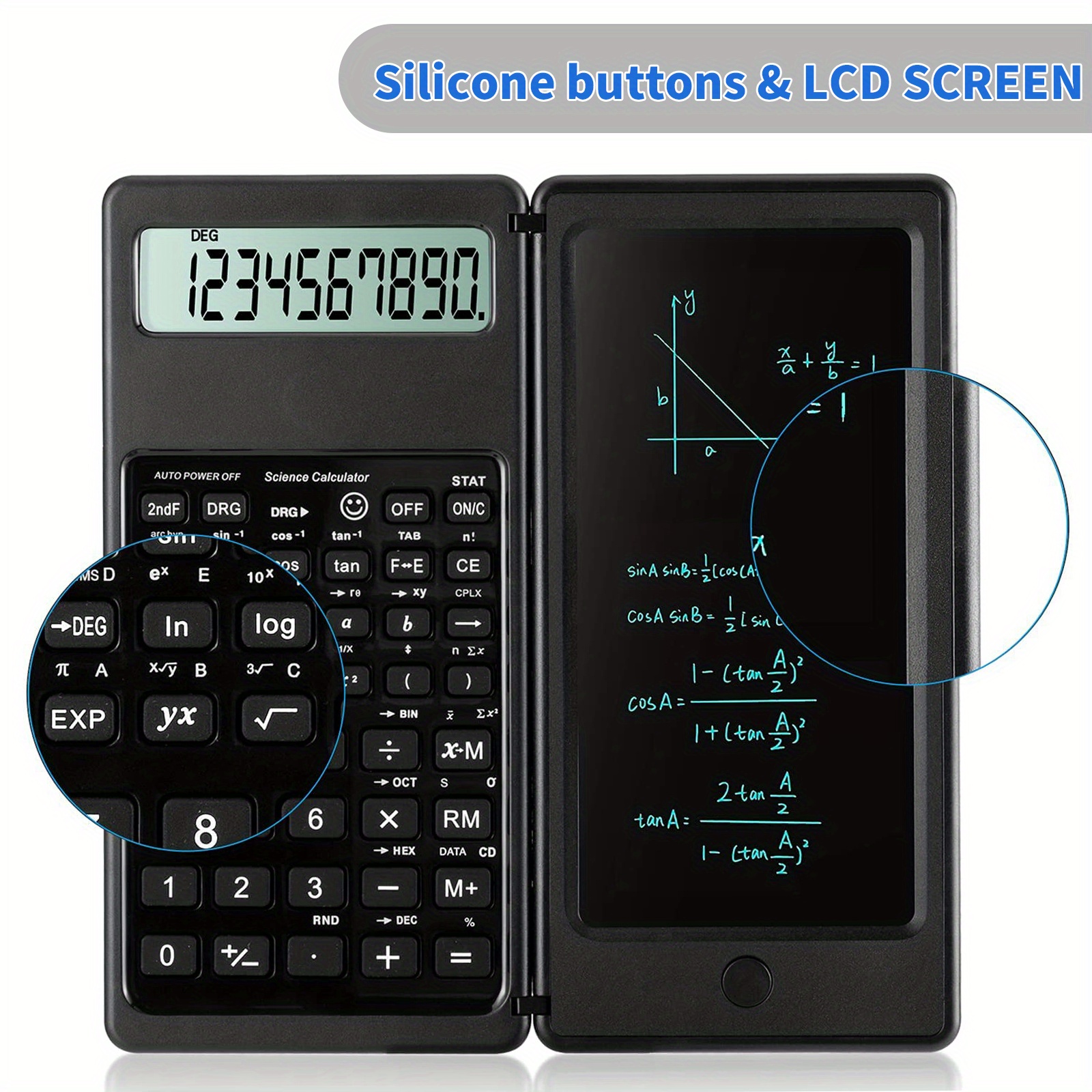 Scientific Calculators10 digit Lcd Display Foldable - Temu